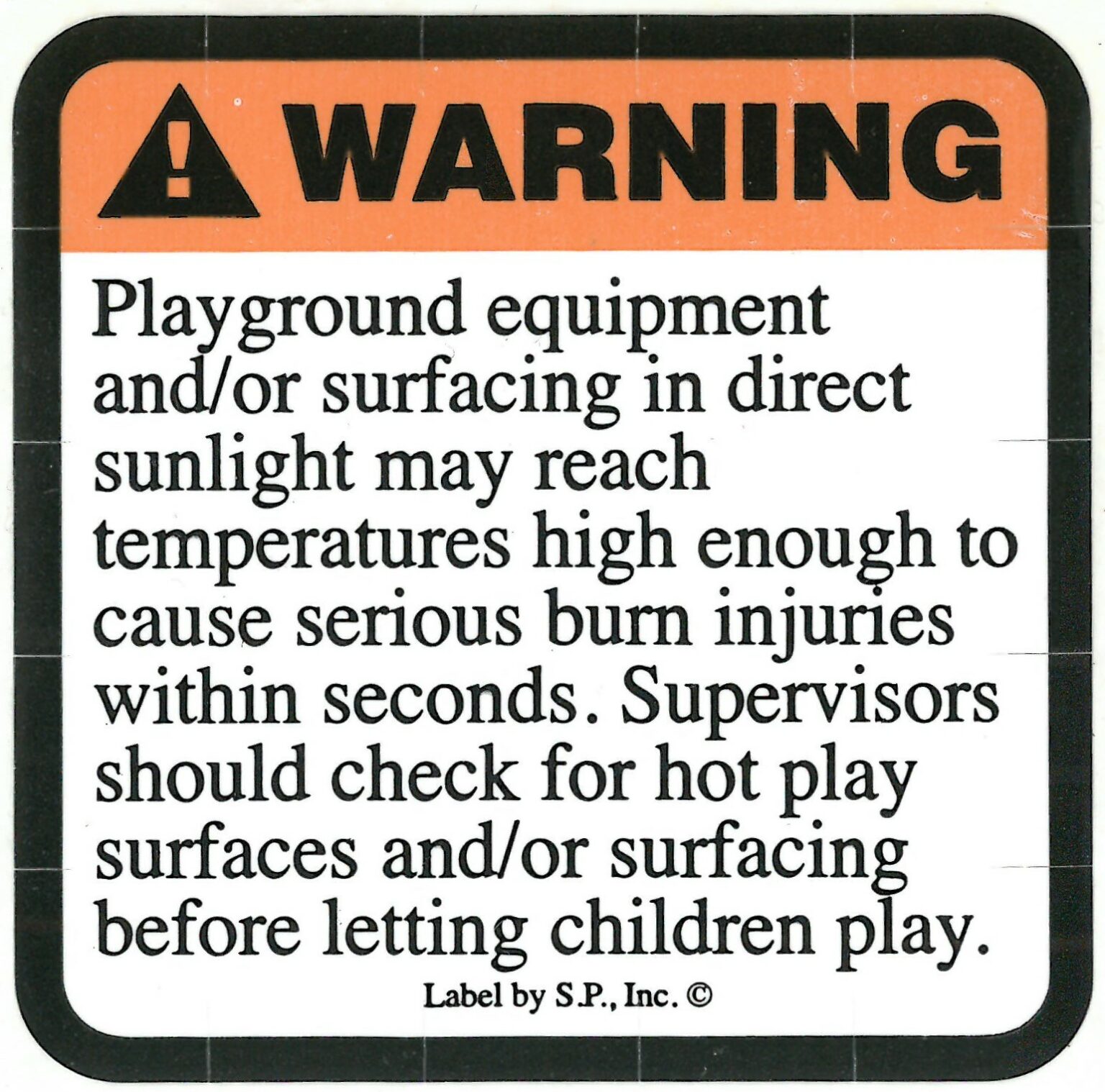 Hot Surface Warning – SIA